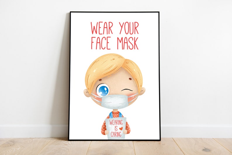 Wear Your Mask Printable School Sign Digital Download | Etsy