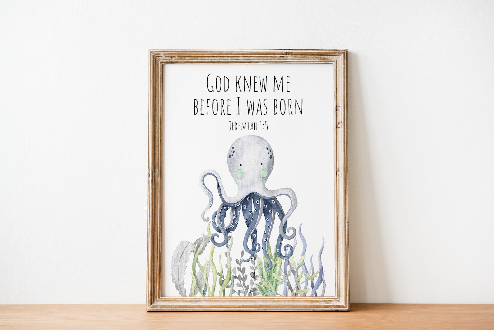 Ocean Themed Bible Verse Printable Wall Art Digital Download | Etsy