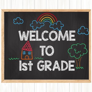Welcome to 1st Grade Printable Sign for Classroom Decor | Etsy