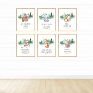 Woodland Animals With Bible Verse Printable Wall Art, Digital Download ...