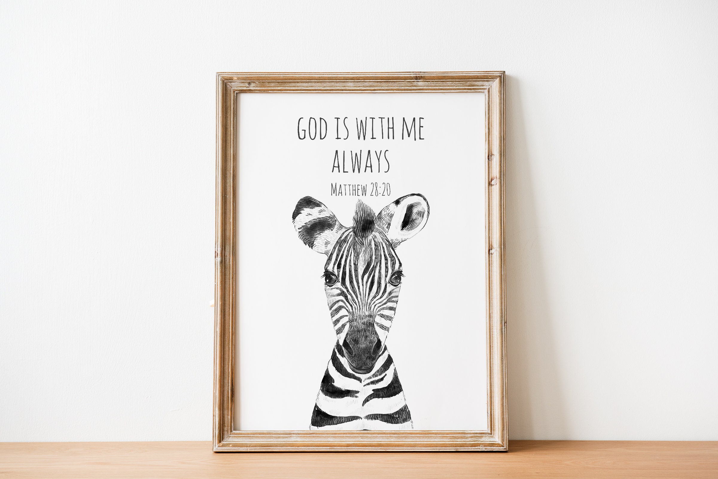 Animals Bible Verse Printable Wall Art Set Digital Download | Etsy