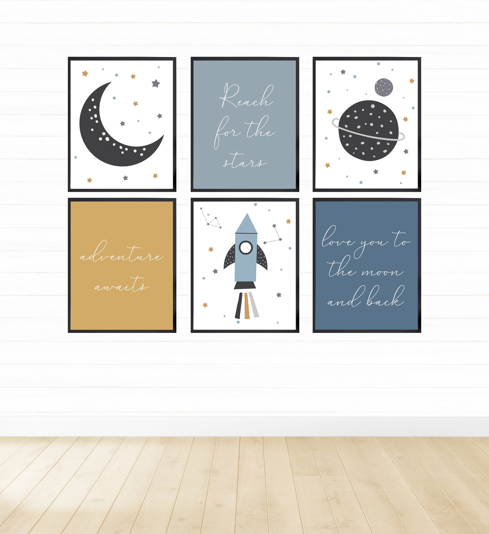Outer Space Prints Printable Wall Art Set of 6 Digital - Etsy