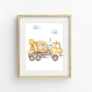 Construction Trucks Printable Wall Art Set of 4, Digital Download ...
