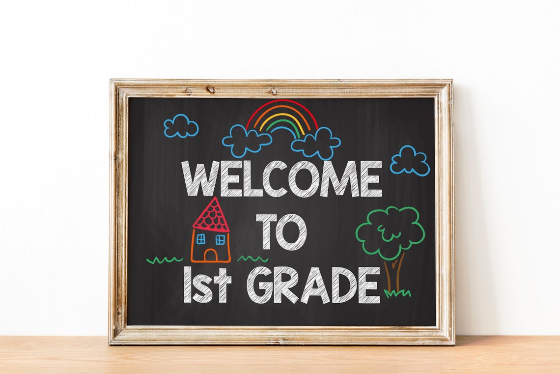 Welcome to 1st Grade Printable Sign for Classroom Decor | Etsy