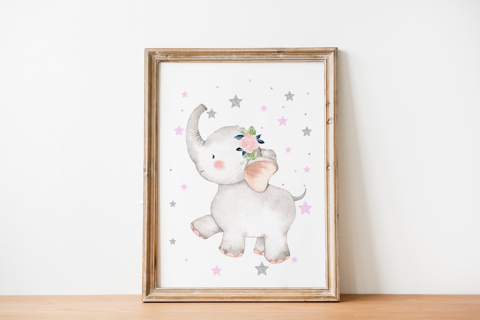 Set of 3 Elephant Prints Printable Wall Art Digital | Etsy