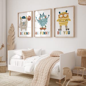 Monsters Printable Wall Art, Digital Download, Baby Boy Nursery Decor ...