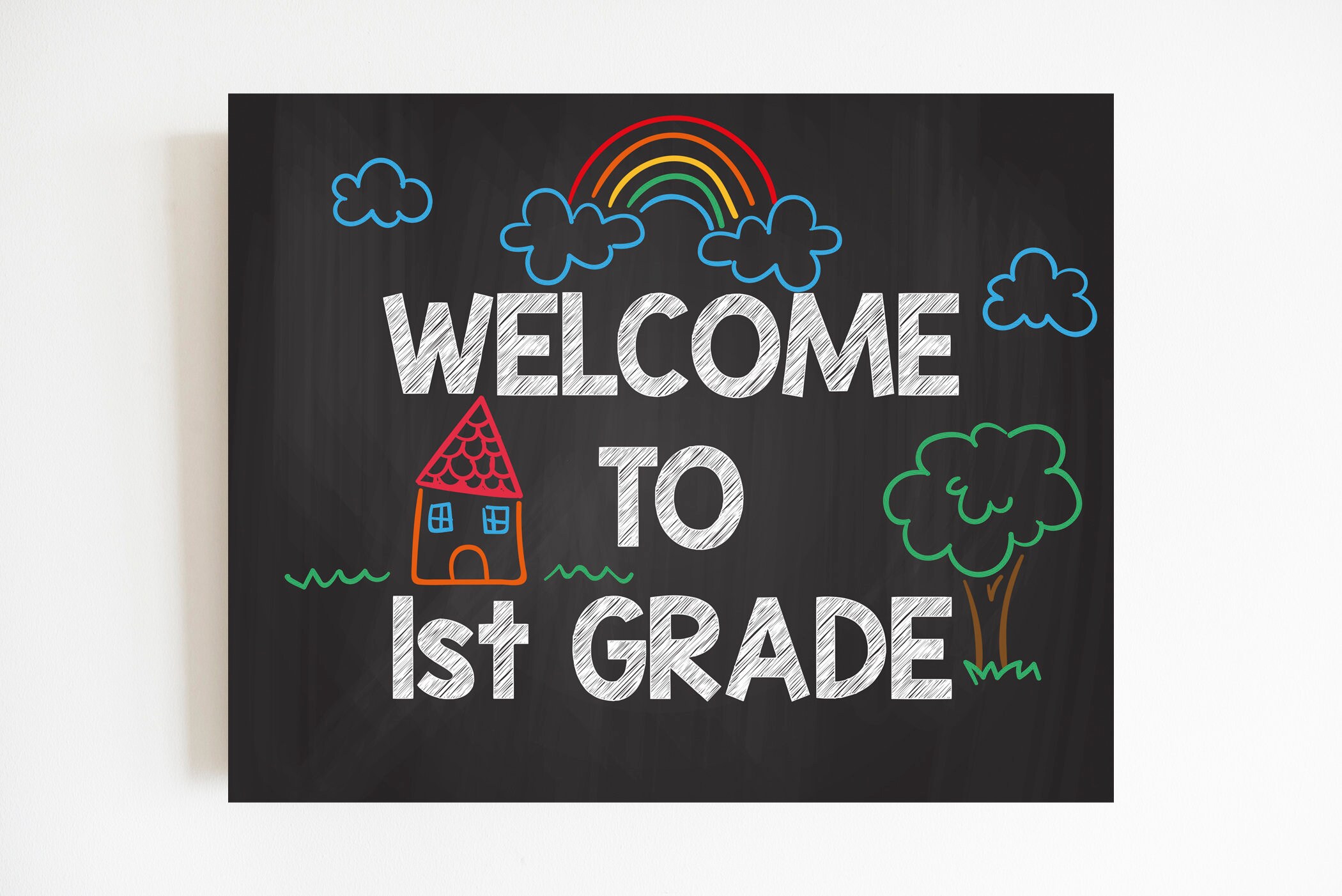 Welcome to 1st Grade Printable Sign for Classroom Decor | Etsy