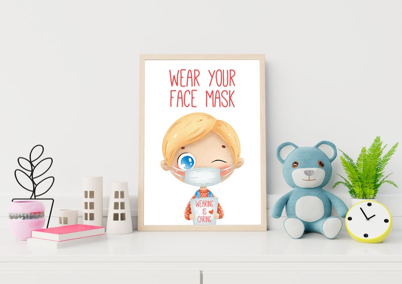 Wear Your Mask Printable School Sign Digital Download | Etsy
