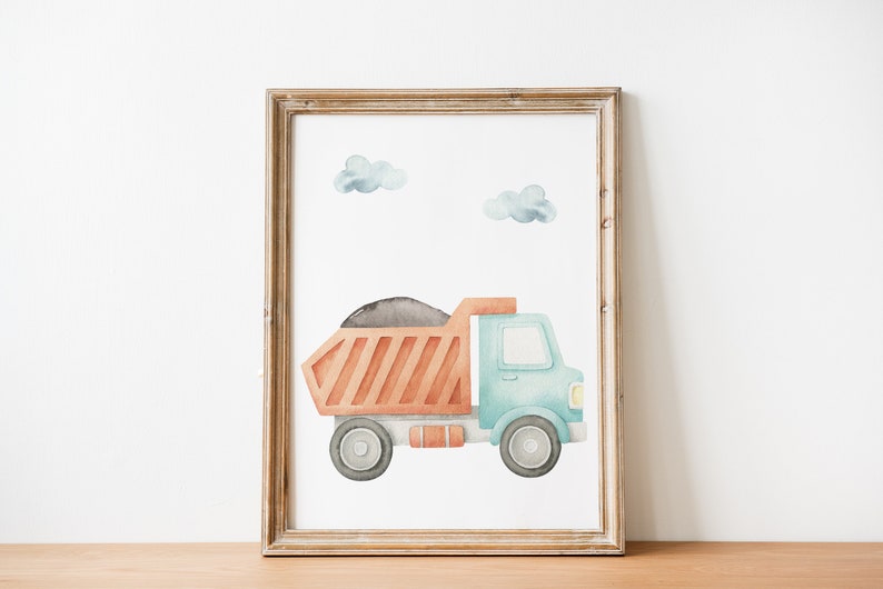 Printable Construction Wall Art Set Digital Download - Etsy