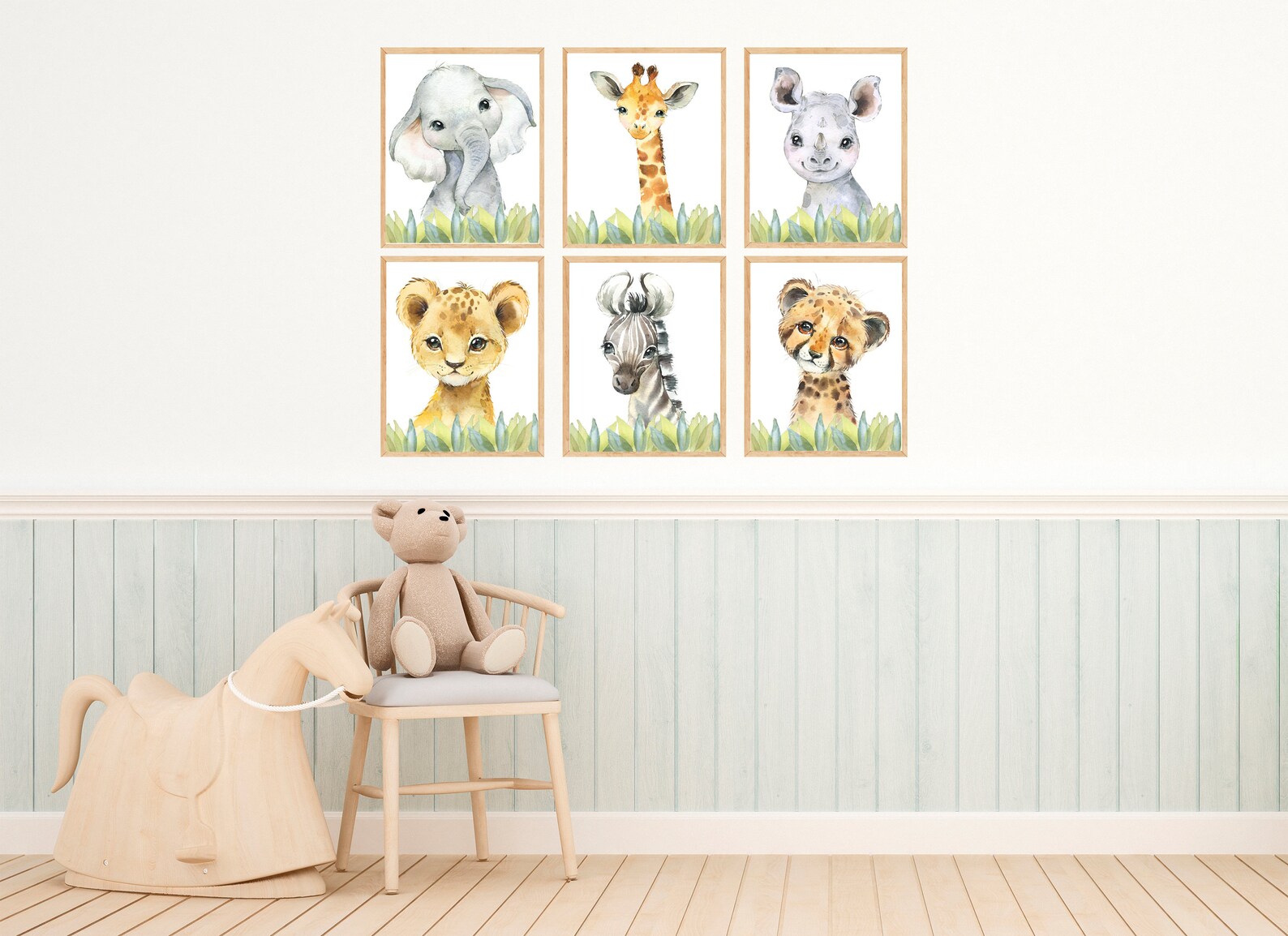 Safari Animals Printable Wall Art Digital Download | Etsy