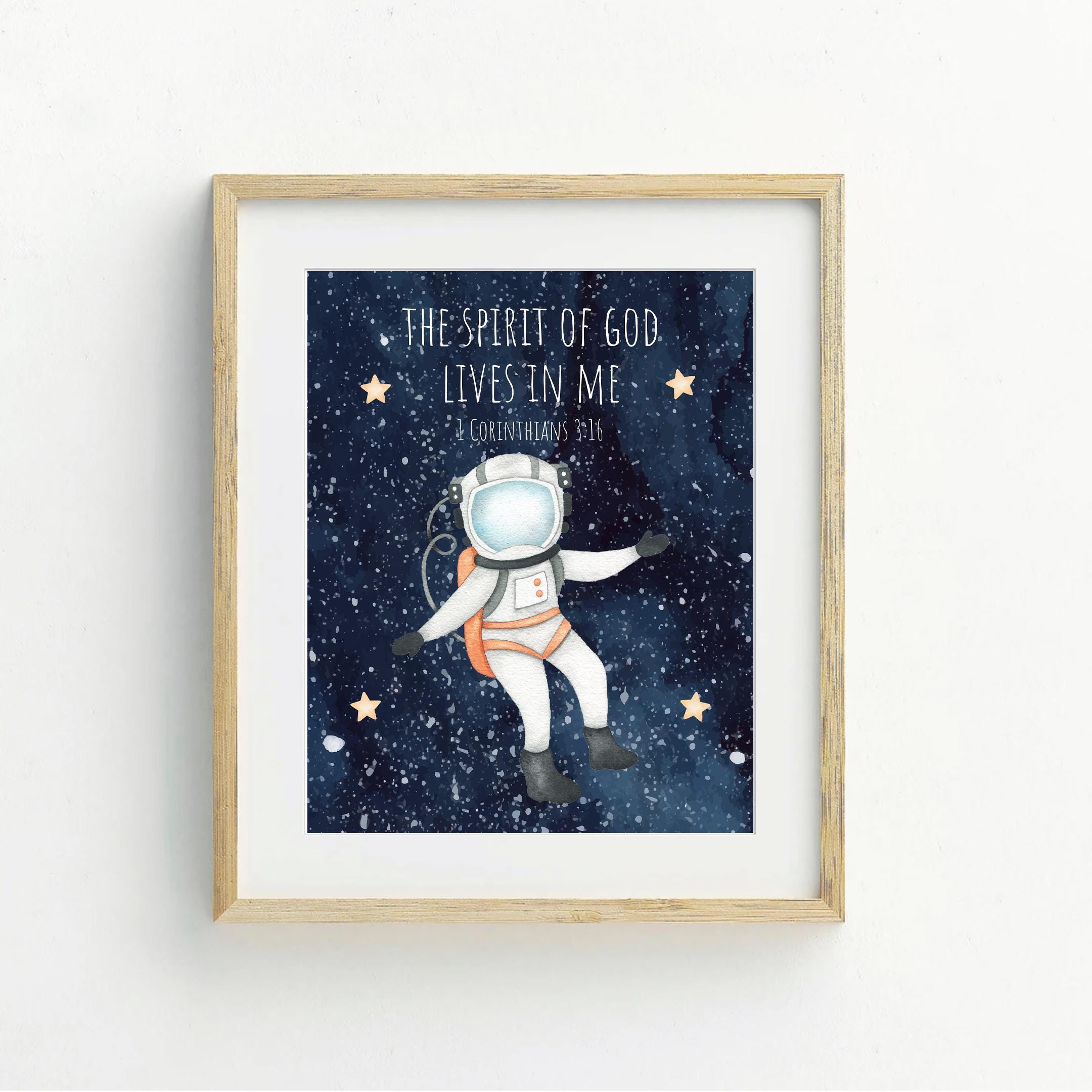 Space Themed Bible Verse Printable Wall Art, Digital Download ...