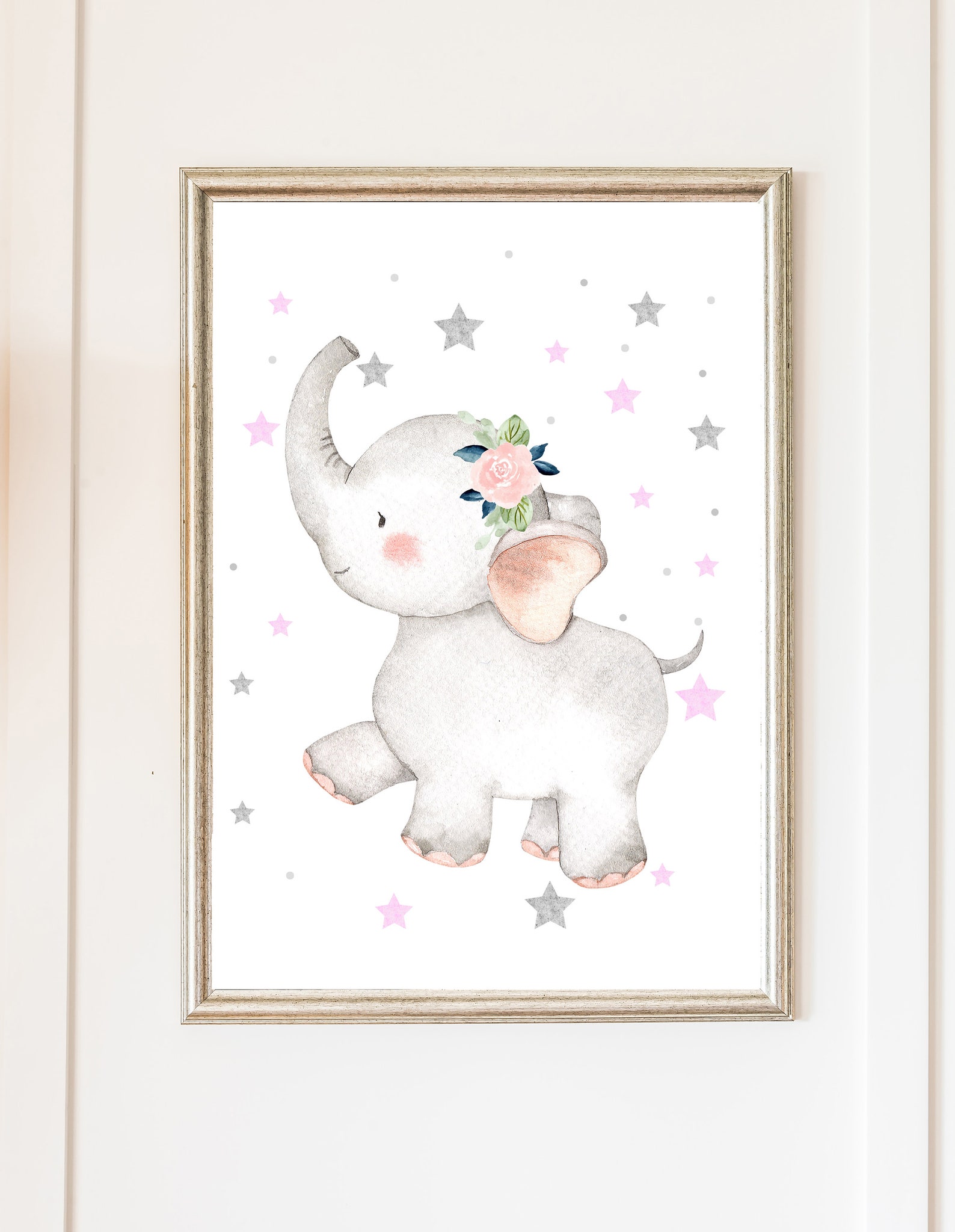 Set of 3 Elephant Prints Printable Wall Art Digital | Etsy