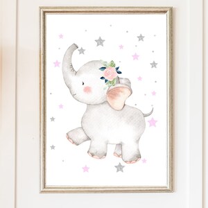 Set of 3 Elephant Prints Printable Wall Art Digital | Etsy