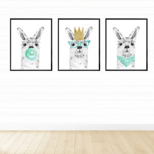 Printable Llama Wall Art Digital Download Printable Wall | Etsy