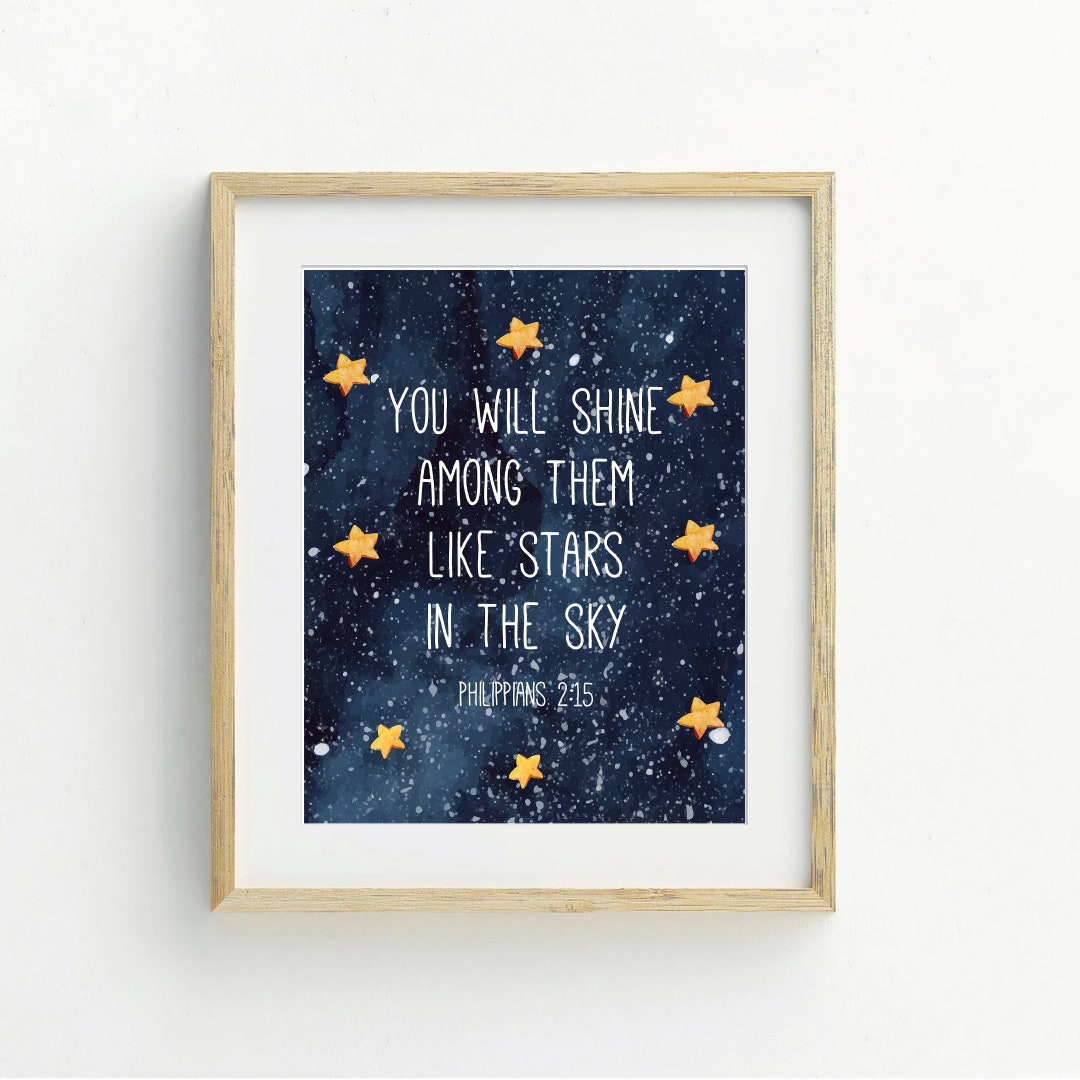 Space Printable Wall Art With Bible Verse, Digital Download, Outer ...