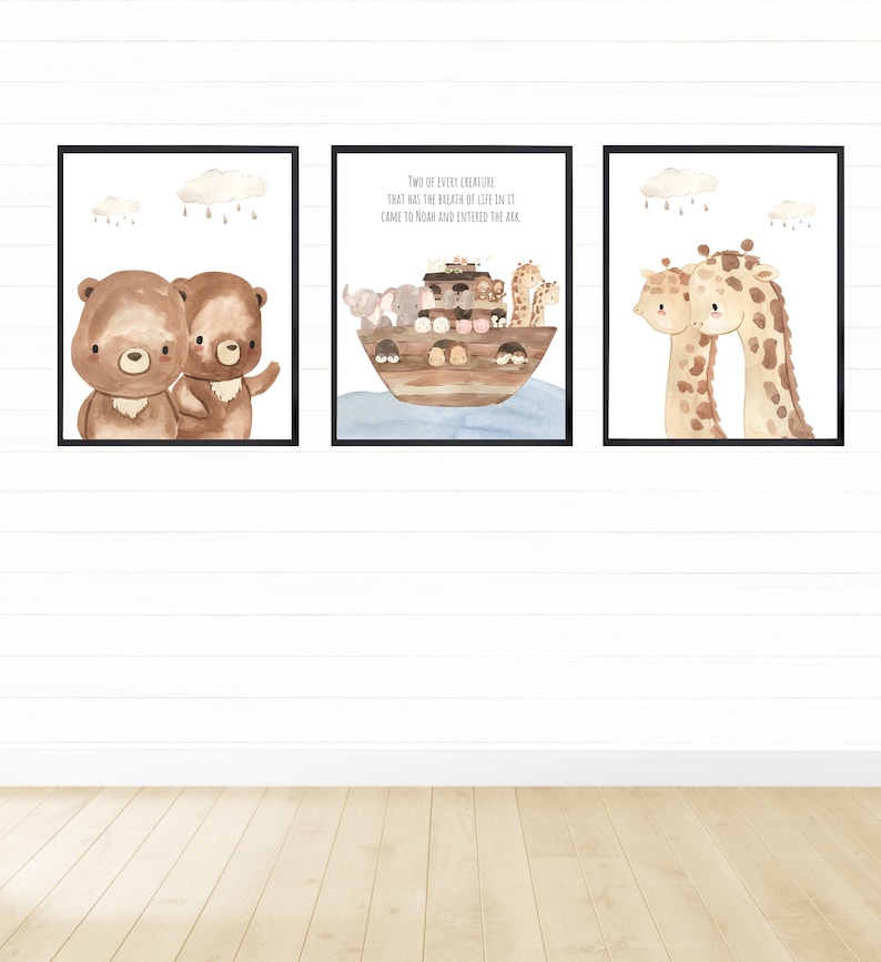 Noah's Ark Printable Wall Art Digital Download Nursery - Etsy