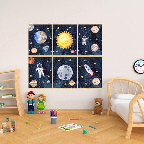Set of 3 Outer Space Kids Wall Art Digital Download - Etsy