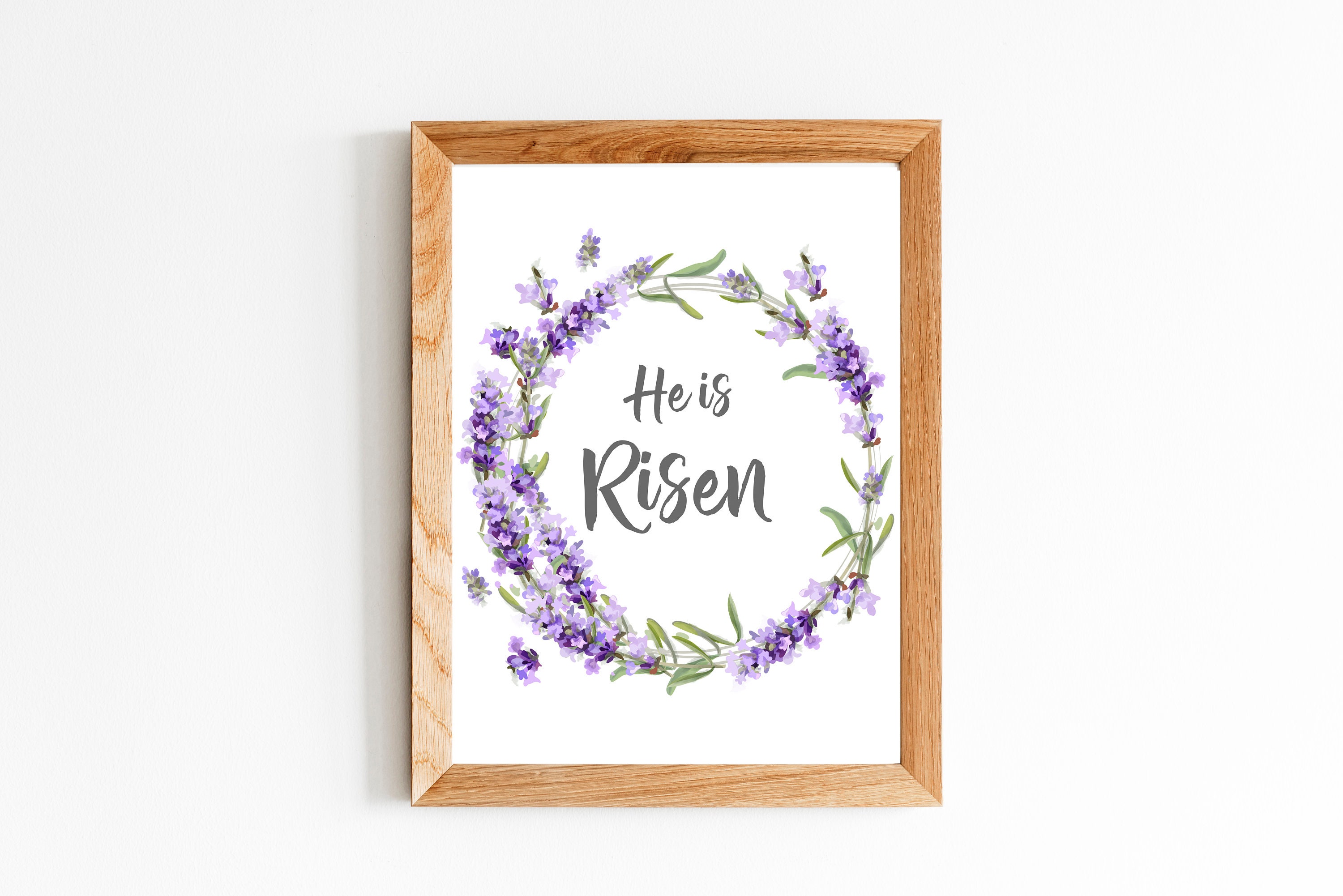 He is Risen Bible Verse Printable Wall Art Digital Download | Etsy