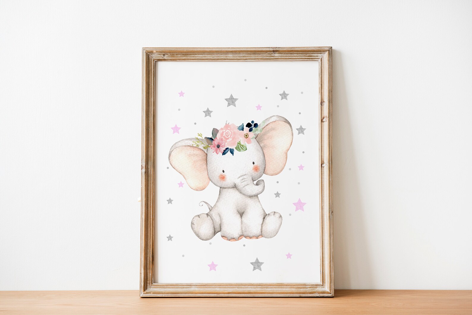 Set of 3 Elephant Prints Printable Wall Art Digital | Etsy