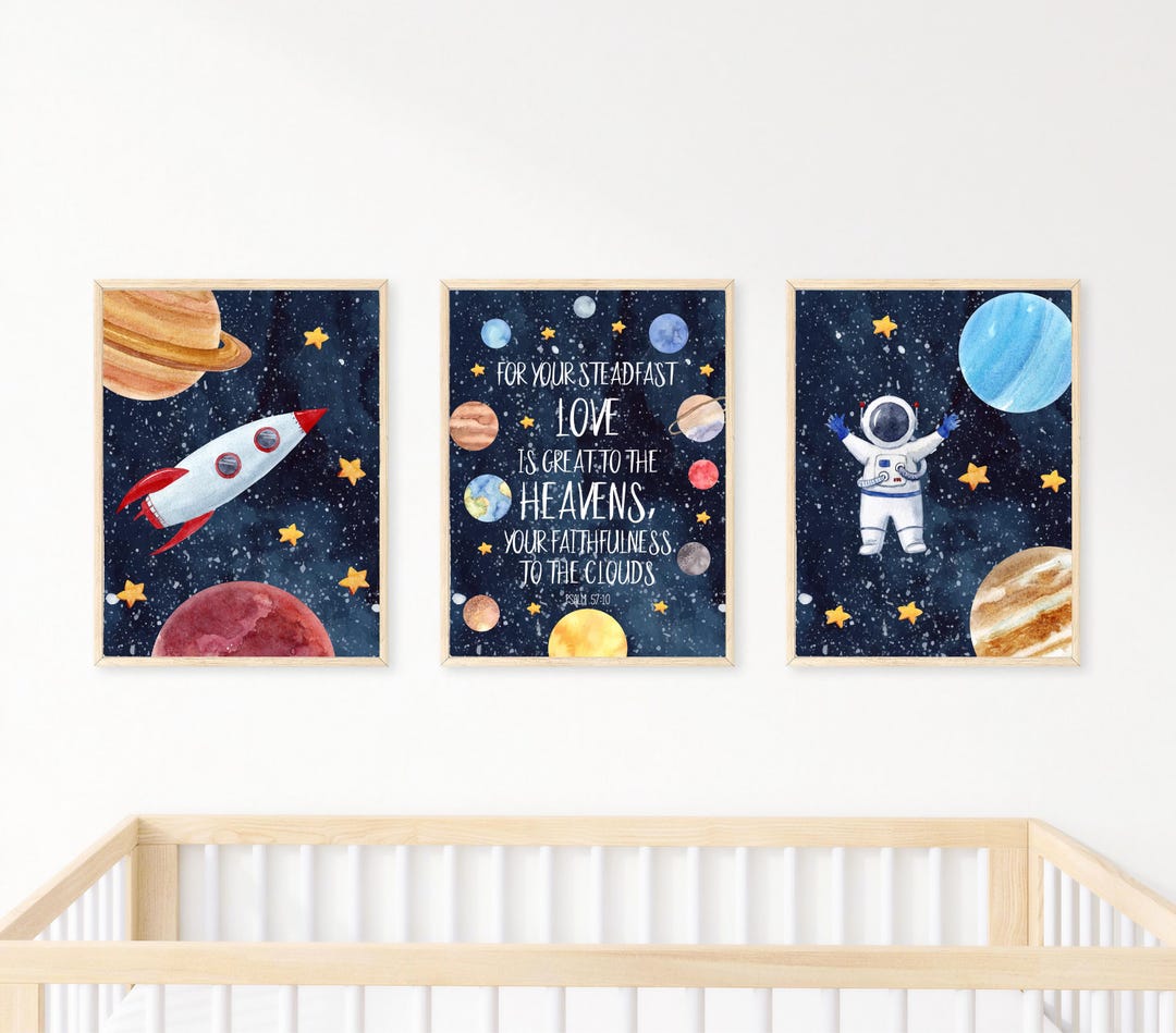 Outer Space Printable Wall Art, Digital Download, Space Themed Nursery ...