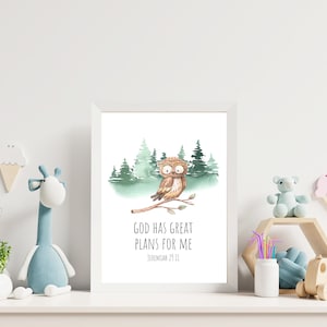 Woodland Animals With Bible Verses Printable Wall Art Set - Etsy