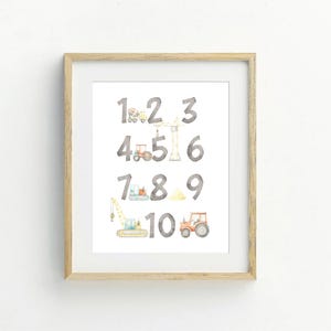 Set of 3 Construction Trucks Printable Wall Art, Digital Download ...