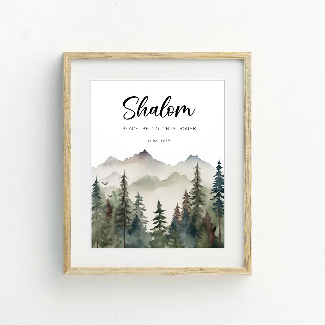 Luke 10:5 Bible Verse Printable Wall Art, Digital Download, Christian ...