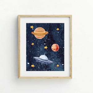 Outer Space Printable Wall Art Set of 3, Digital Download Kids Space ...