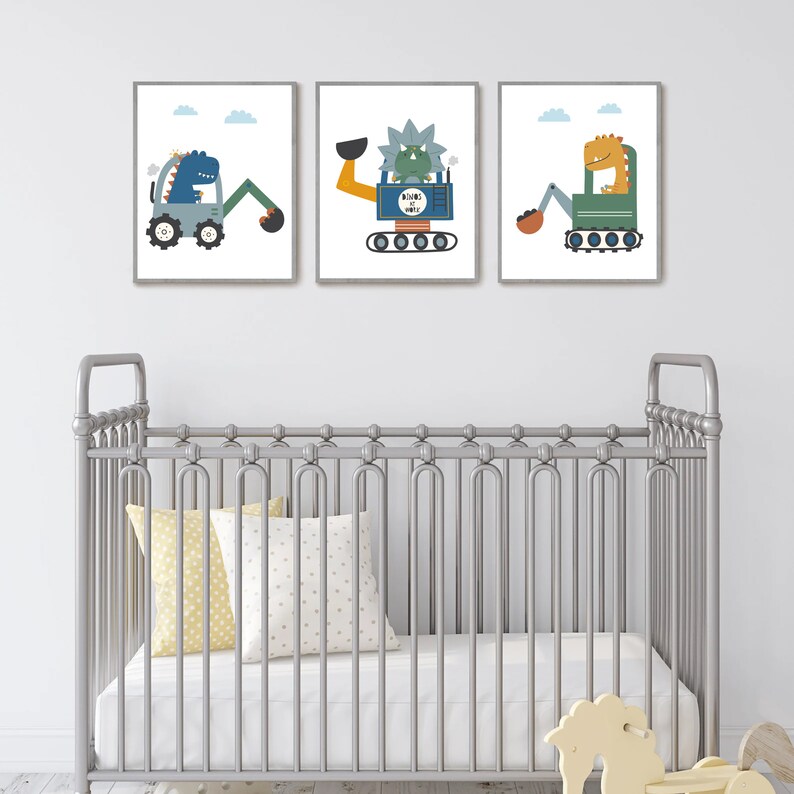 Construction Prints Printable Wall Art Digital Download - Etsy