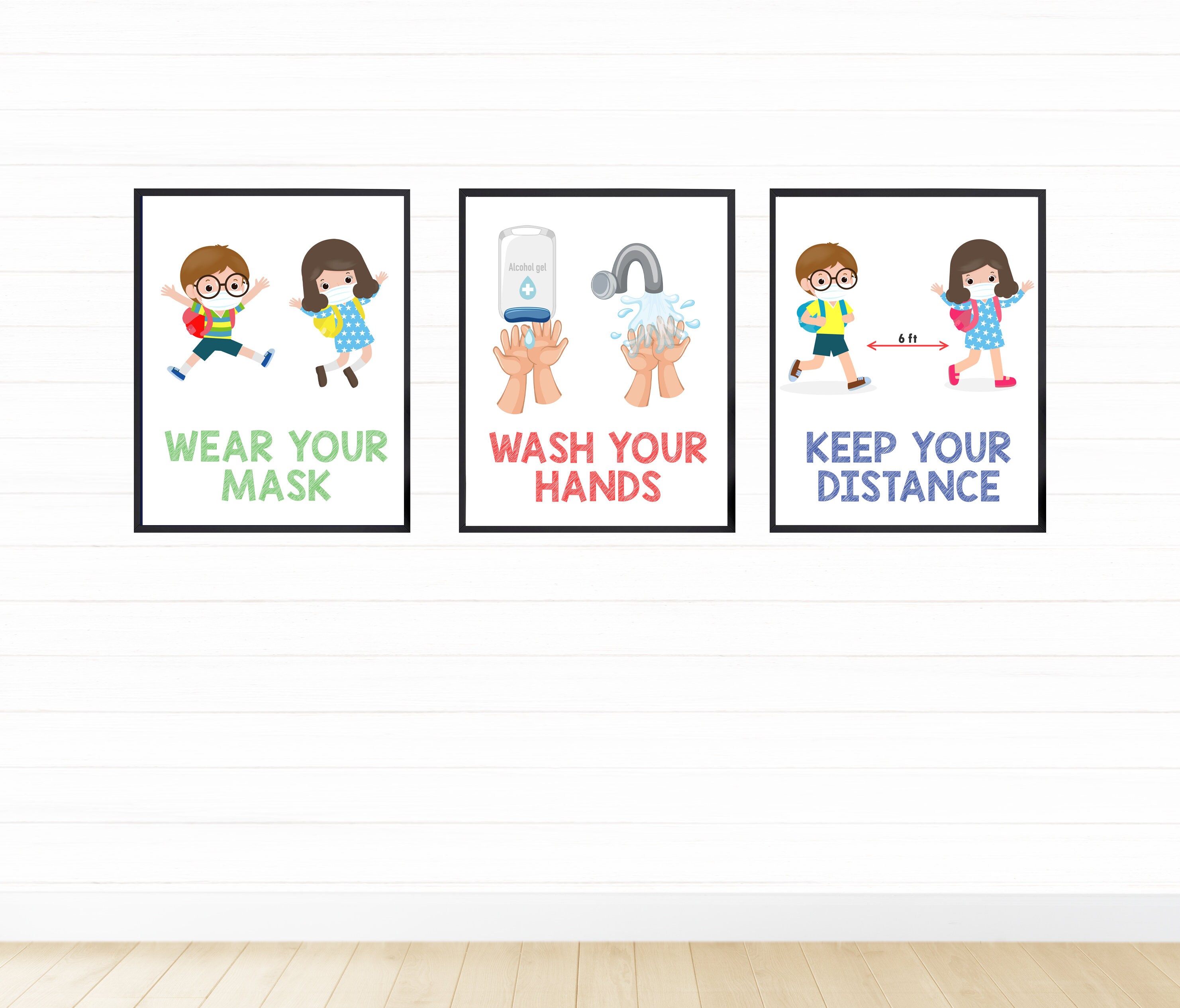 Classroom Covid Rules Printable Wall Art Digital Download | Etsy