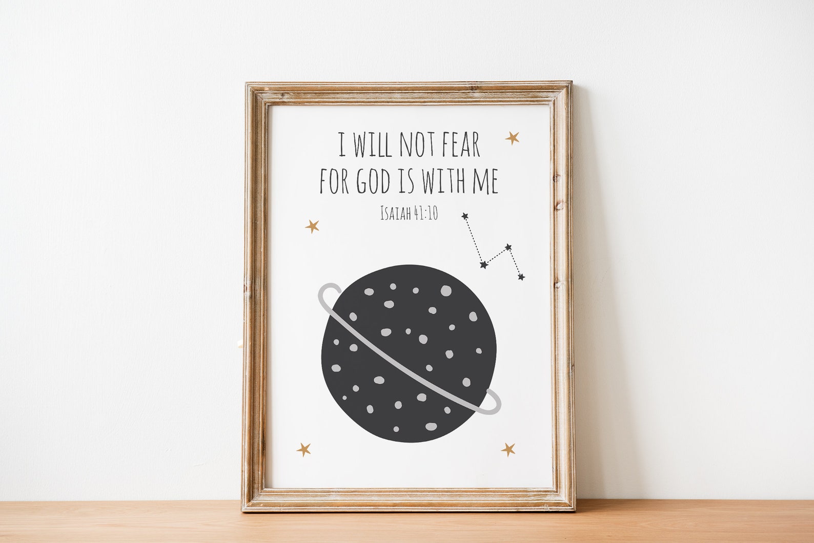 Space Bible Verse Nursery Wall Art: Printable Christian Scripture ...