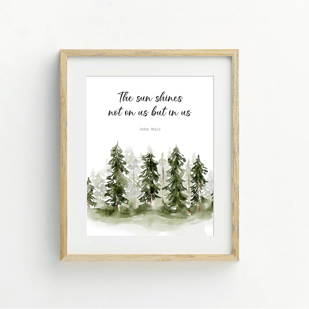 John Muir Quote Forest Print, Inspirational Printable Wall Art (digital ...