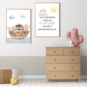 Noah's Ark Prints, Printable Wall Art Set, Digital Download, Christian ...