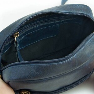 Blue Shoulder Bag Natural Leather Bag Crossbody Bag Shoulder - Etsy