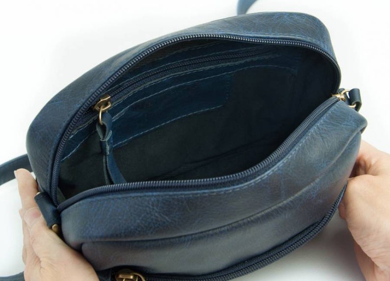 Blue Shoulder Bag Natural Leather Bag Crossbody Bag Shoulder - Etsy