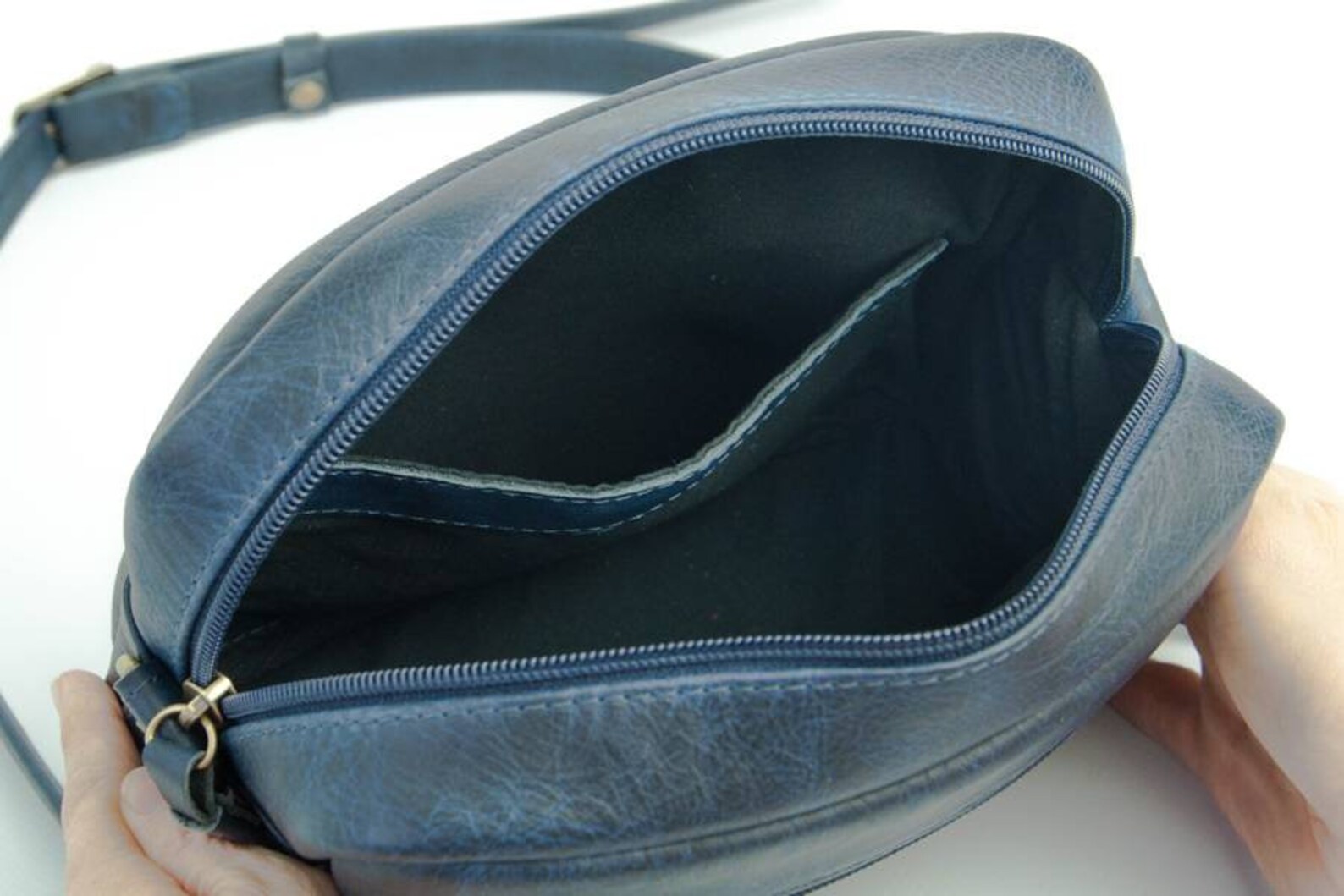 Blue Shoulder Bag Natural Leather Bag Crossbody Bag Shoulder - Etsy