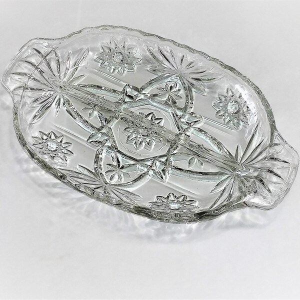 Glass Relish Tray - Etsy