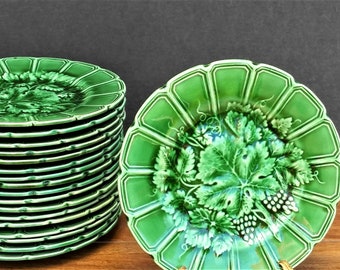 Green salad plates | Etsy