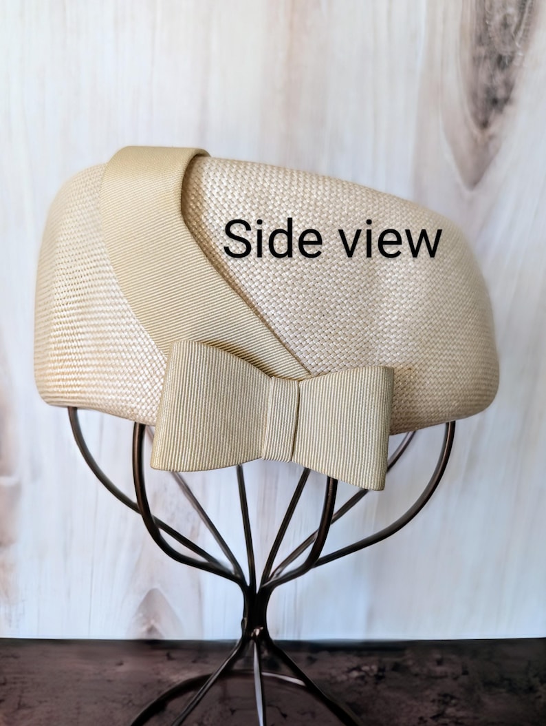 Woven Straw Pillbox Hat, Vintage Small Hat - Etsy