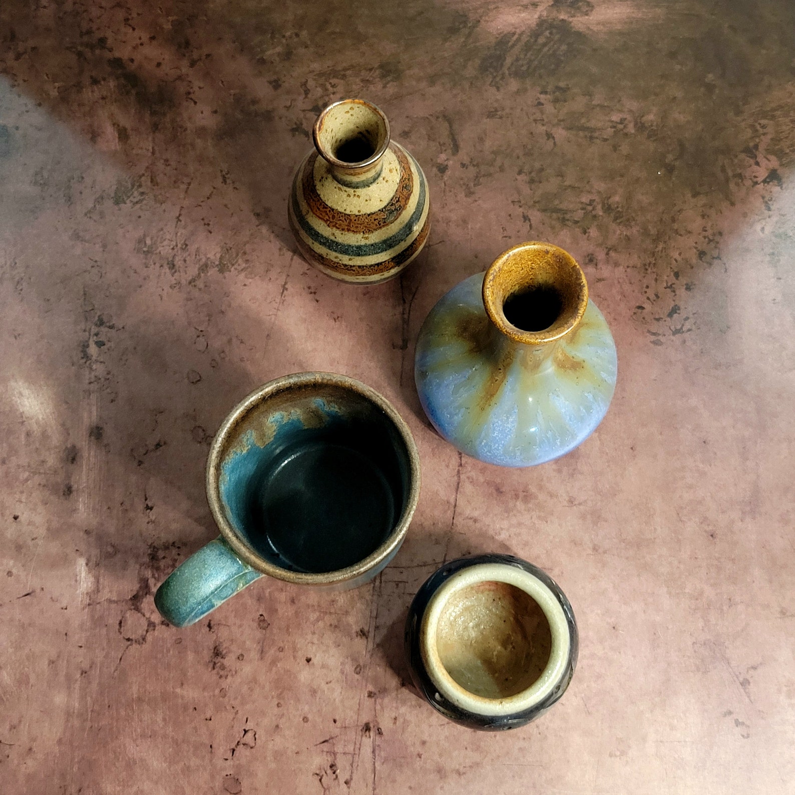 Sm Farmhouse Pottery Incl Two Pigeon Forge Drip Glazes 4 Pcs - Etsy