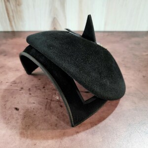 Black Felted Wool Calot Hat, 1960s Brimless Hat, Vintage Millinery - Etsy