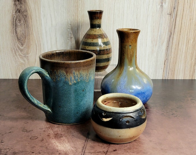 Sm Farmhouse Pottery Incl Two Pigeon Forge Drip Glazes (4 Pcs) - Etsy