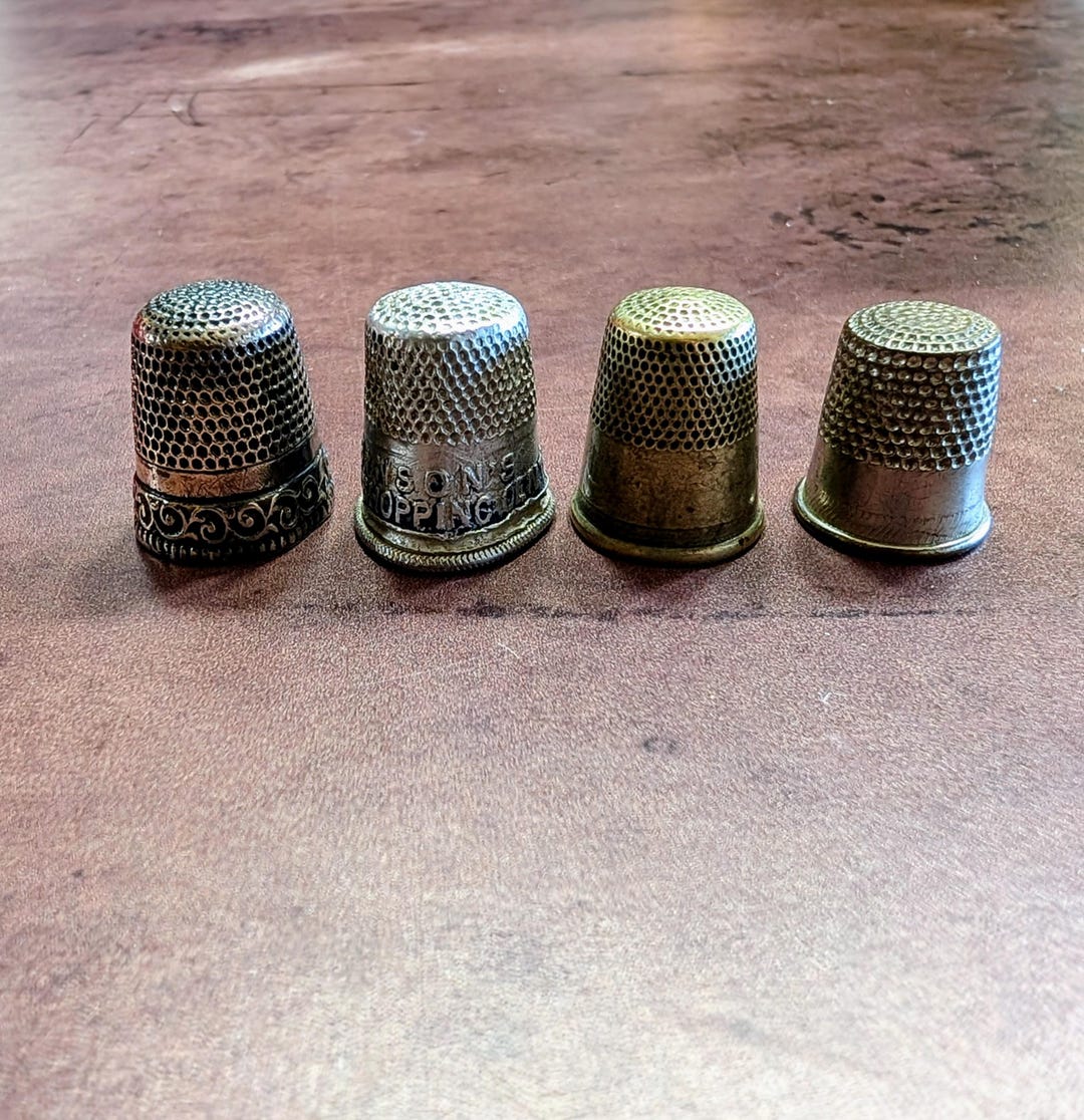Vintage Sewing Thimbles, Quilting and Sewing Notion 4 Pc Set - Etsy