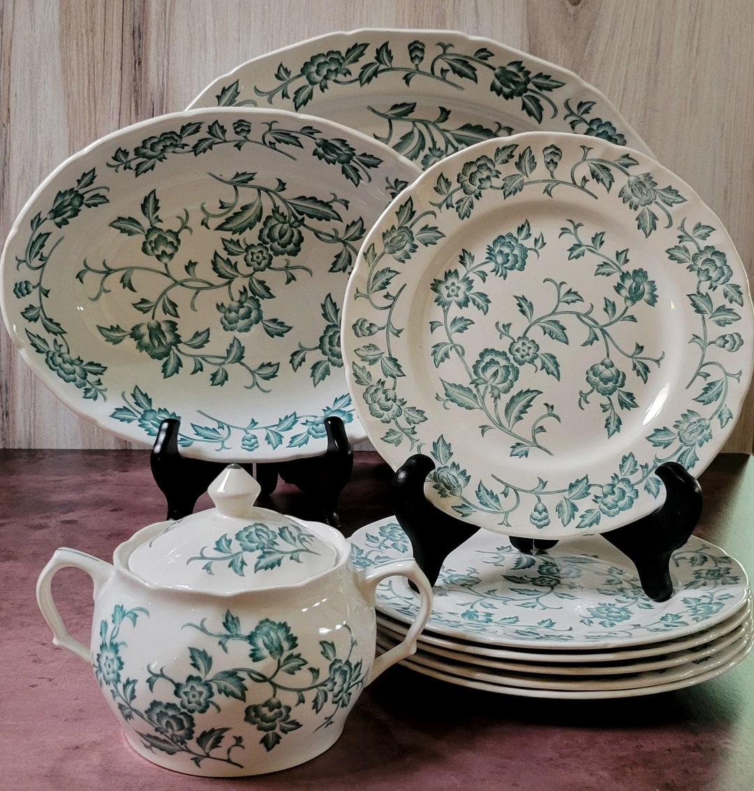 Ironstone Ide Brothers of Japan Plates Platter Sugar Bowl, Vintage ...