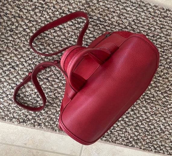 Coach Vintage Berkeley Red Suede Leather Mix Convert … - Gem