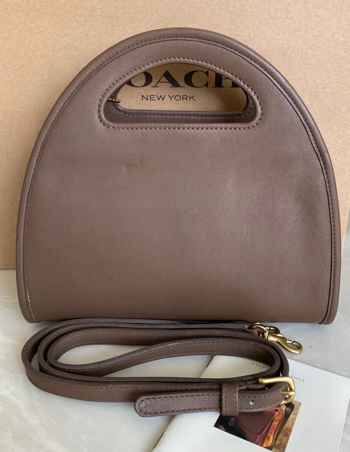 New Coach Vintage Taupe Carousel Crossbody Bag 9942 | Etsy