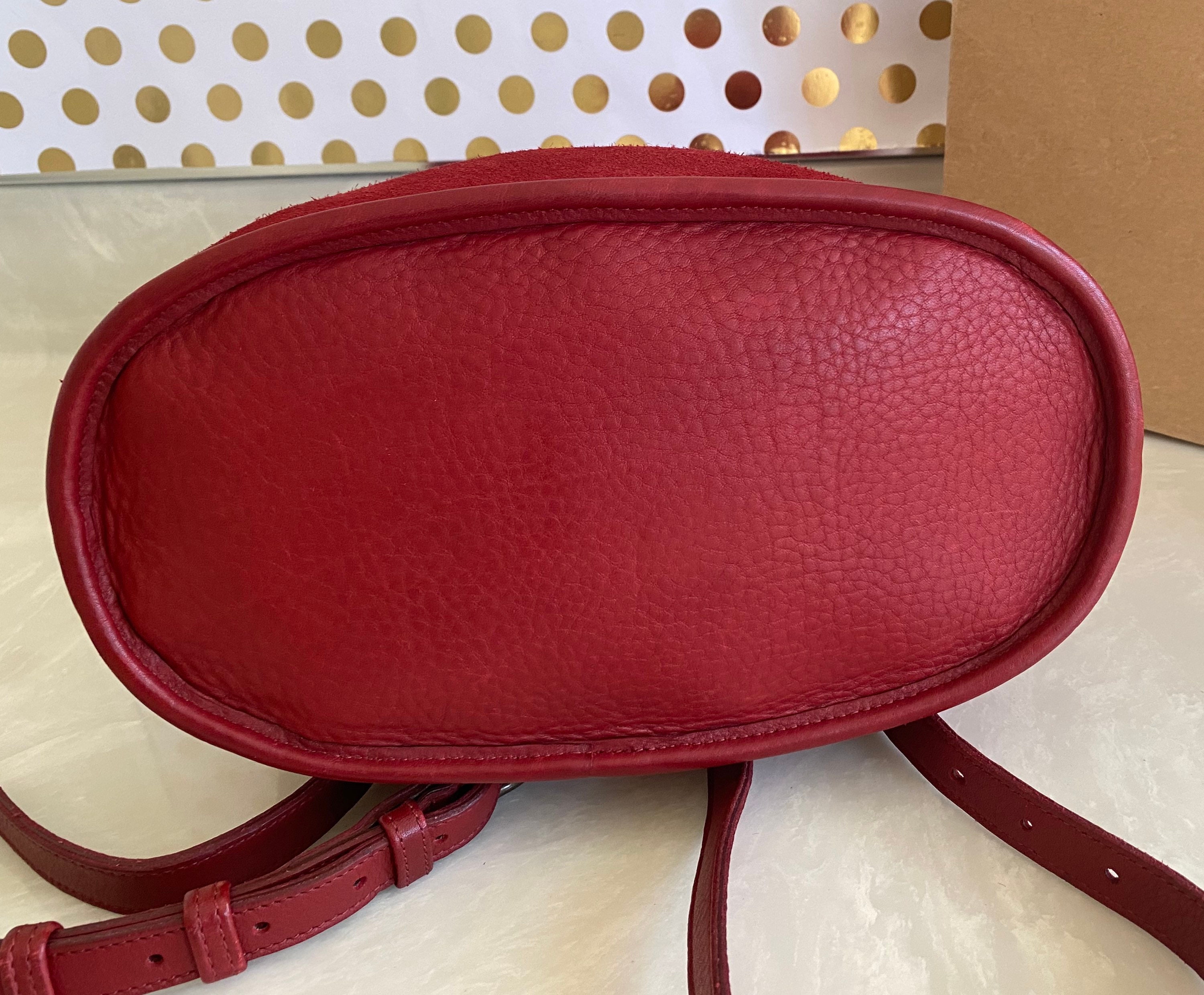 Coach Vintage Berkeley Red Suede Leather Mix Convert Backpack - Etsy