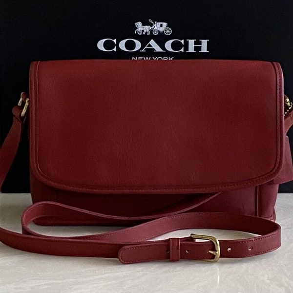Coach Red Leather Bag - Etsy