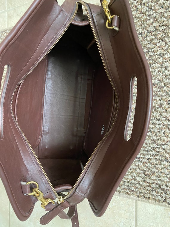 Coach Vintage Mahogany Brown Leather Shopper 9995 - Gem