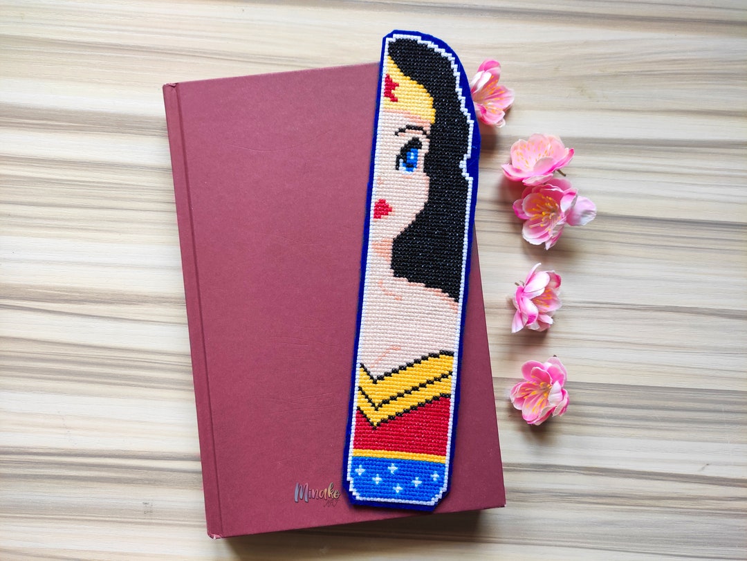 Wonder Woman Bookmark Cartoon With Superhero Girl - Etsy